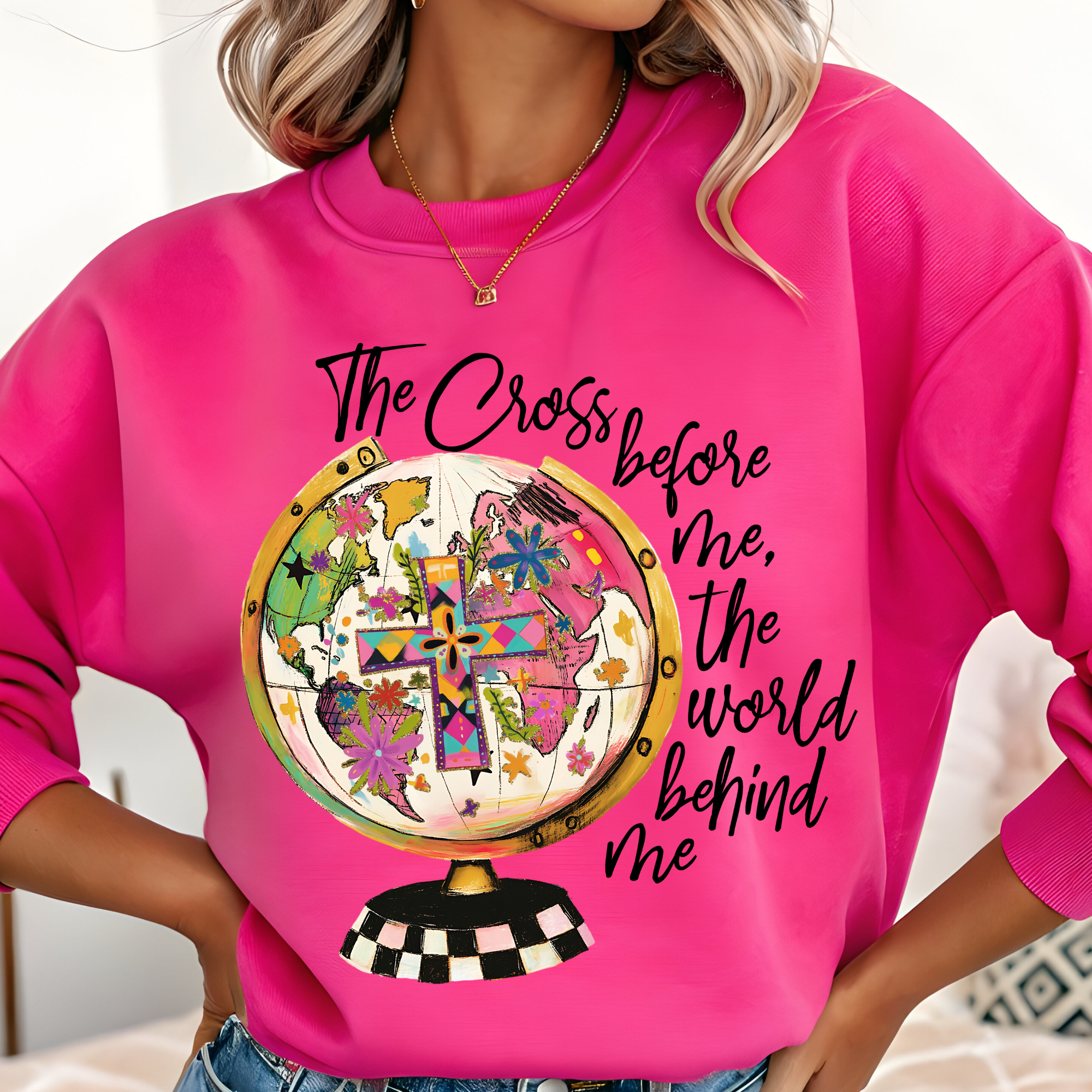 Cross Before Me DTF Print – FelizVibes Shop
